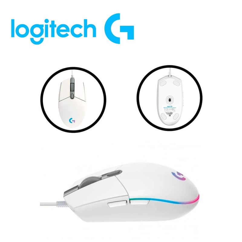 Mouse Logitech G203 6 Botones RGB DPI 8000 WHITE LOGITECH | falabella.com