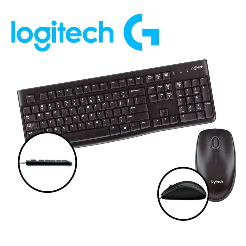 Kit Teclado Y Mouse Logitech MK120 USB LOGITECH | falabella.com
