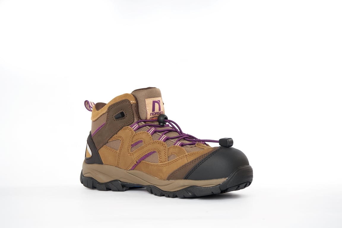 Bota de Seguridad Para Mujer Cuero Nobuck Antideslizante Norseg NORSEG ...