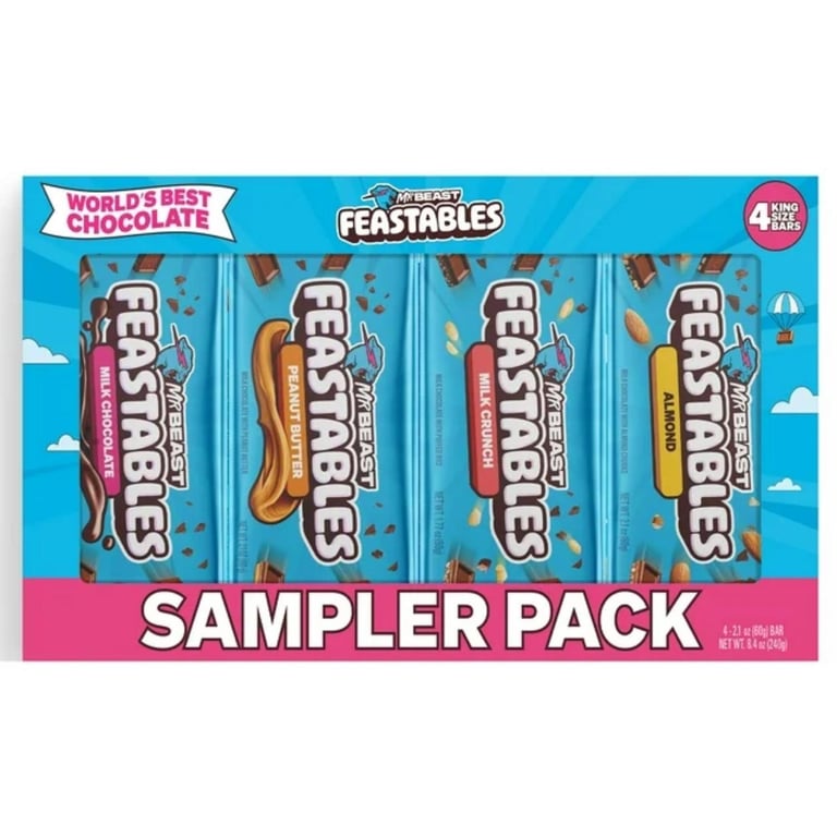 Sampler Pack Chocolates Feastables Mr Beast 4 und x 60 g GENERICO ...
