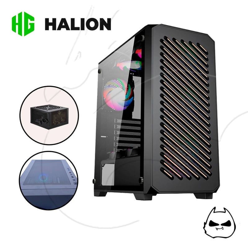 CASE GAMER HALION ARIES 03 NEGRO ATX-600W 4XRGB VT HALION | falabella.com