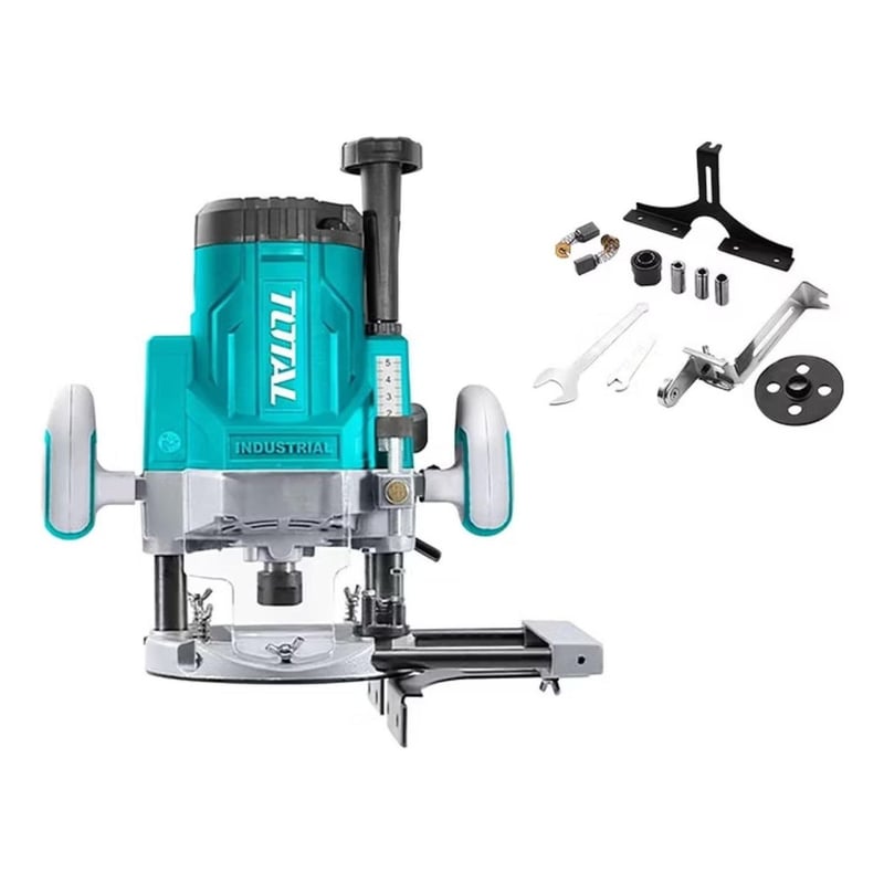 Ruteadora Fresadora 2200W Canteadora Madera Total TR111226 TOTAL TOOLS ...