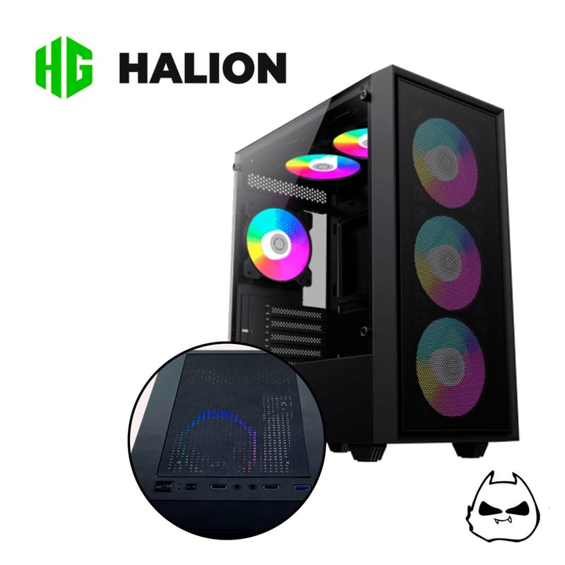 CASE GAMER GAMEMAX STORM BK MALLA 4-FRGB SIN FUENTE HALION | falabella.com