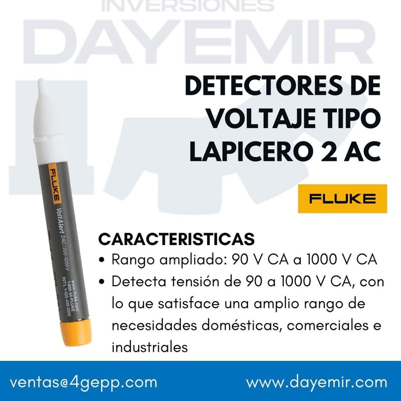 DETECTOR DE VOLTAJE TIPO LAPICERO FLUKE 2AC FLUKE | falabella.com DETECTOR DE VOLTAJE TIPO LAPICERO FLUKE 2AC FLUKE | falabella.com