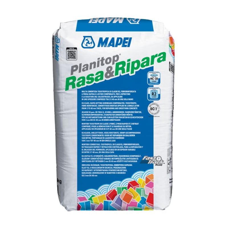 Mortero cementoso estructural Mapei Planitop Rasa & Ripara R4 x 25 kg ...