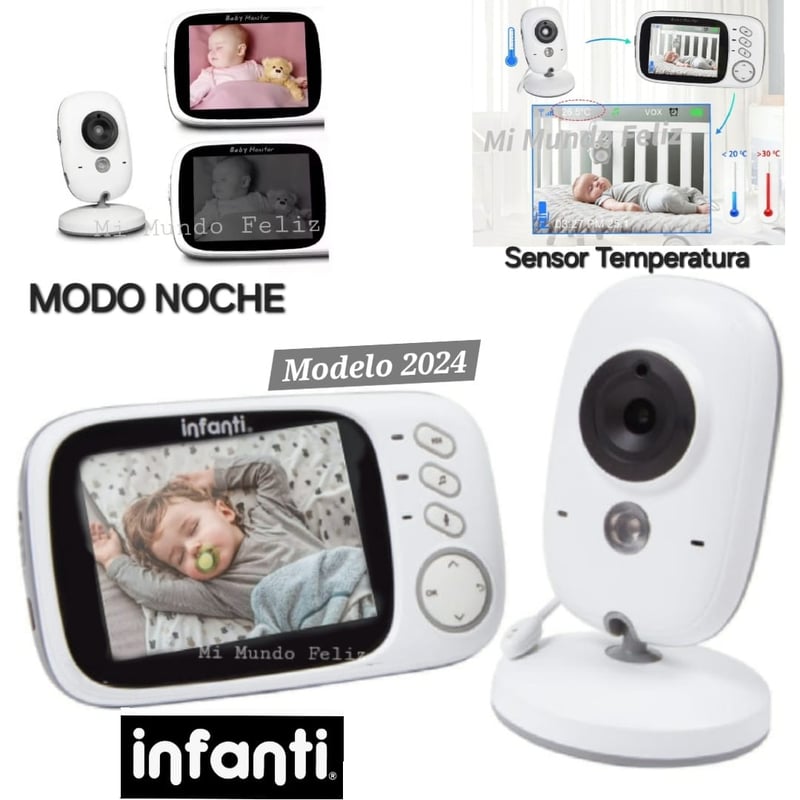 Video Monitor para Bebe Pantalla Color Musical Inalambrico24 INFANTI ...