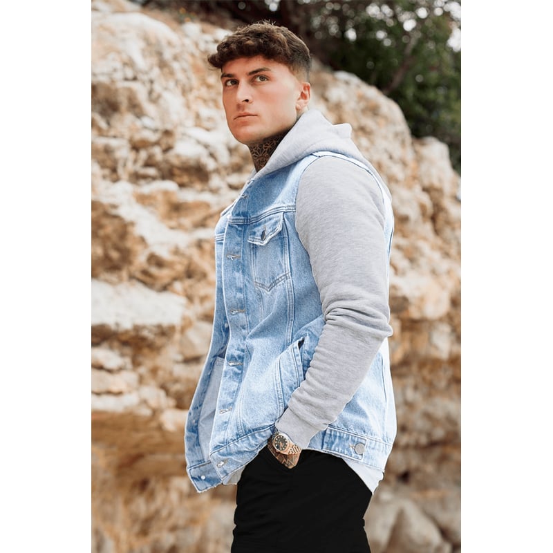 Casaca Jean afranelado Hombre GENERICO | falabella.com