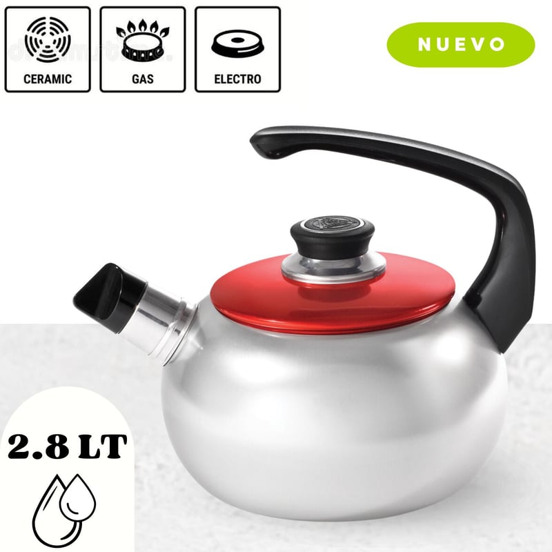 Tetera Aluminio Bombeada TColor 28Lt RECORD | falabella.com