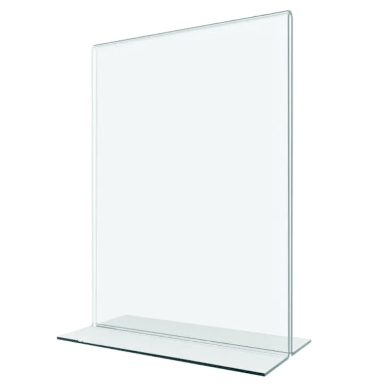 Porta afiche en "T" A4 acrilico transparente 2mm | Sodimac Falabella