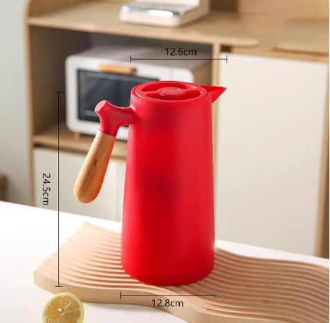 Termo de 1L Mango de Madera Color Rojo IMPORTADO | falabella.com