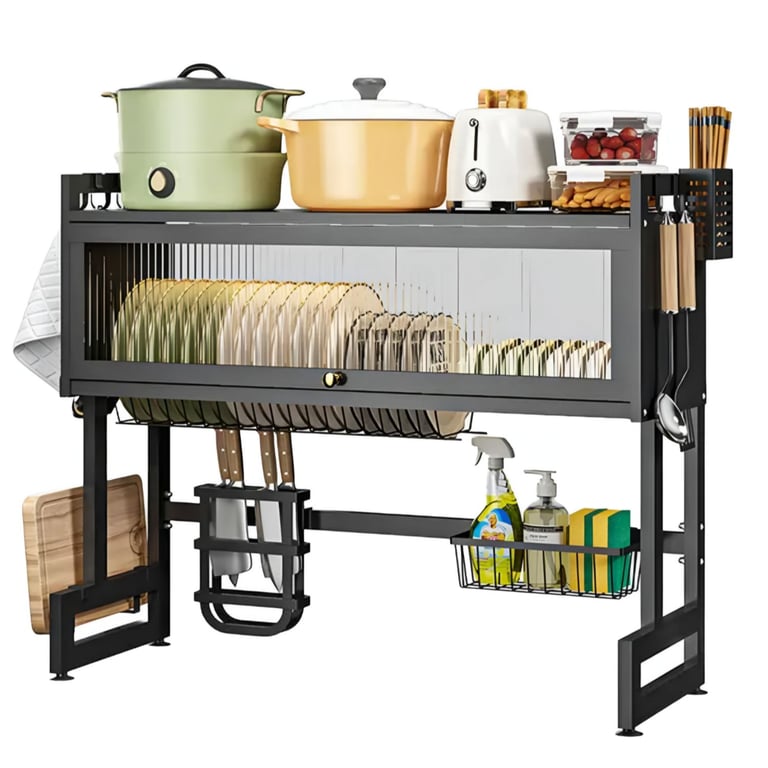 Escurridor de platos de 2 nivel con tapa 85 cm GENERICO | falabella.com