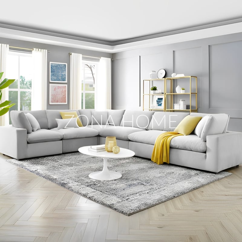 Seccional Verona 6 Cuerpos en L - Gris Claro GENERICO | falabella.com