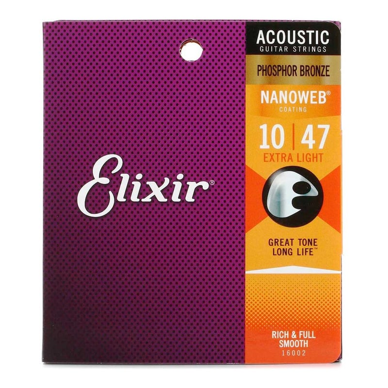 Cuerdas Elixir Calibre 10 Nanoweb Guitarra Acustica 16002 ELIXIR ...