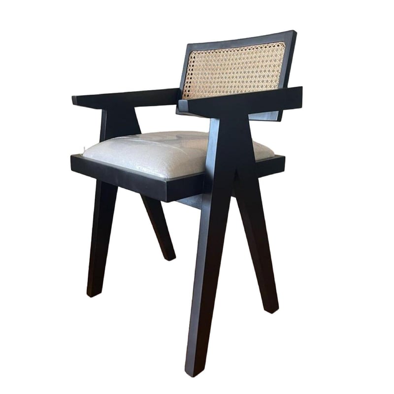 Silla madera y tapizado June Negro KILA DESIGN | falabella.com