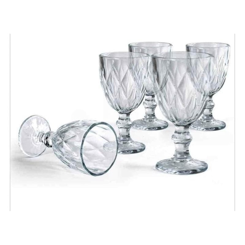 Set de Copas de 6 piezas Labradas 220 ML Transparente GENERICO ...
