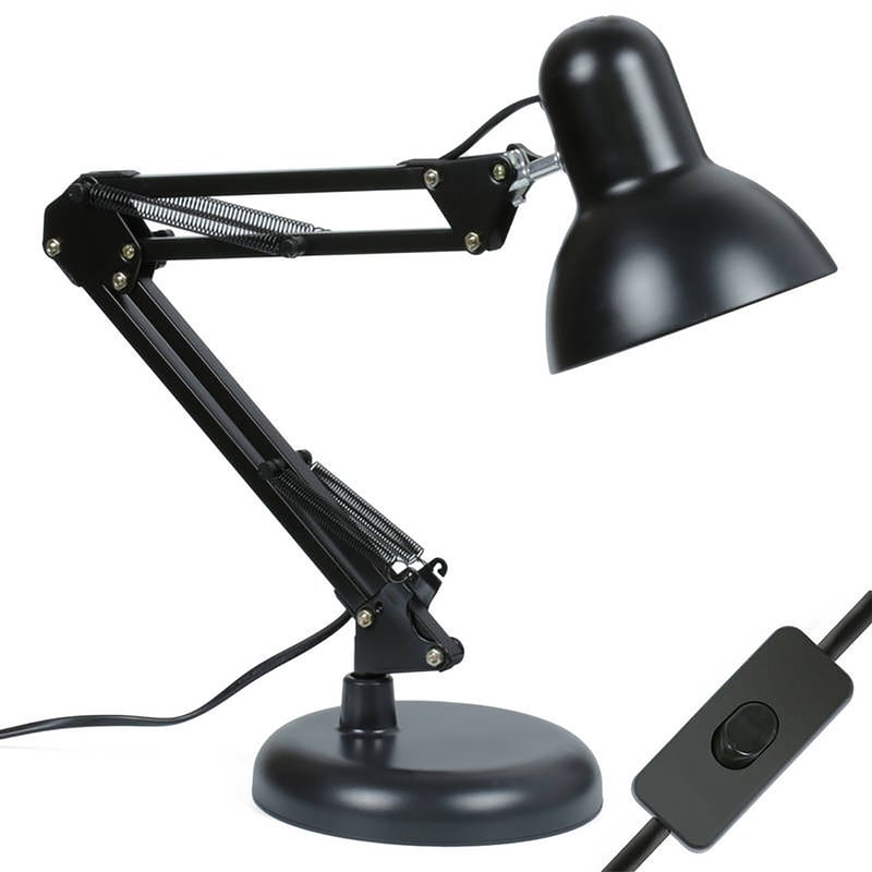 Lámpara de Escritorio con brazo articulable flexible giratorio Negro ...