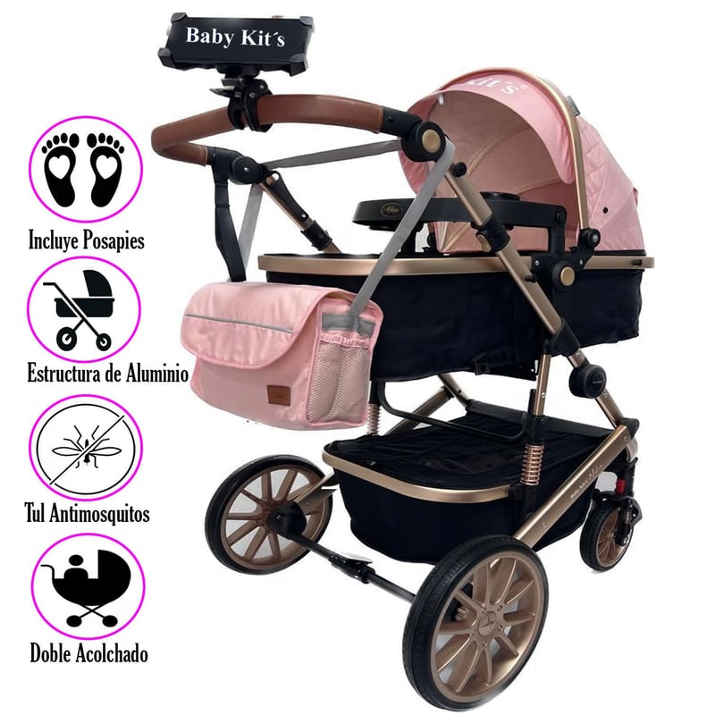 Coche Moisés Baby Kits Milán II Edición 2023 Rosado BABY KITS ...