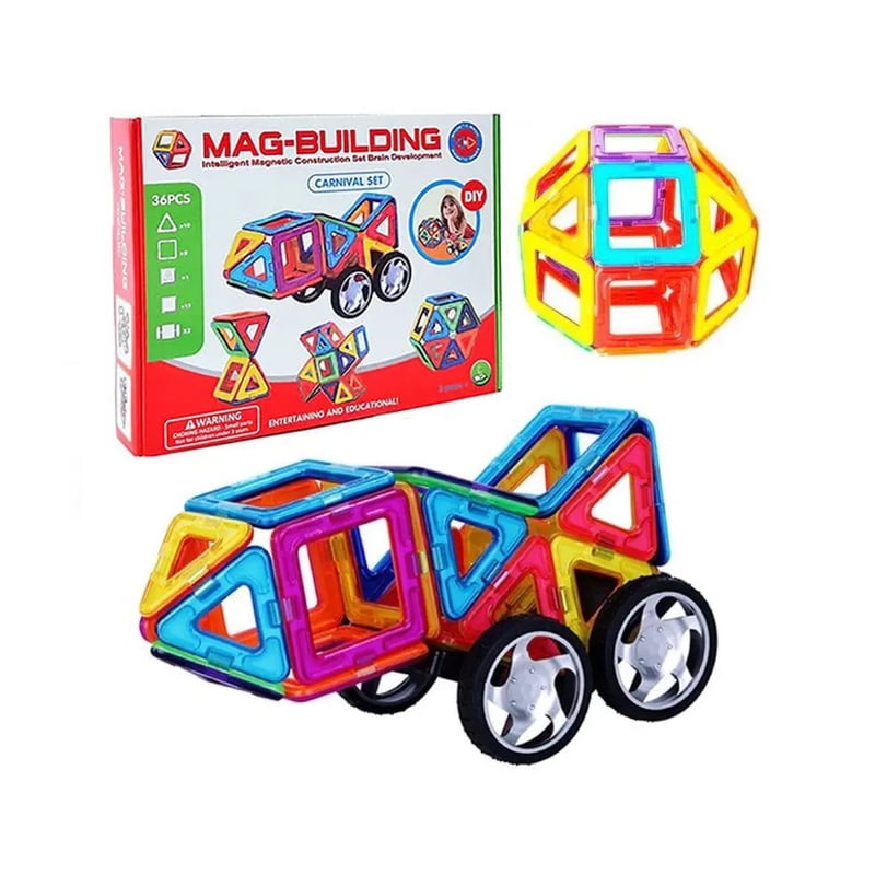 Bloques de Construcción Magneticos Mag Building 36 Pcs GENERICO ...