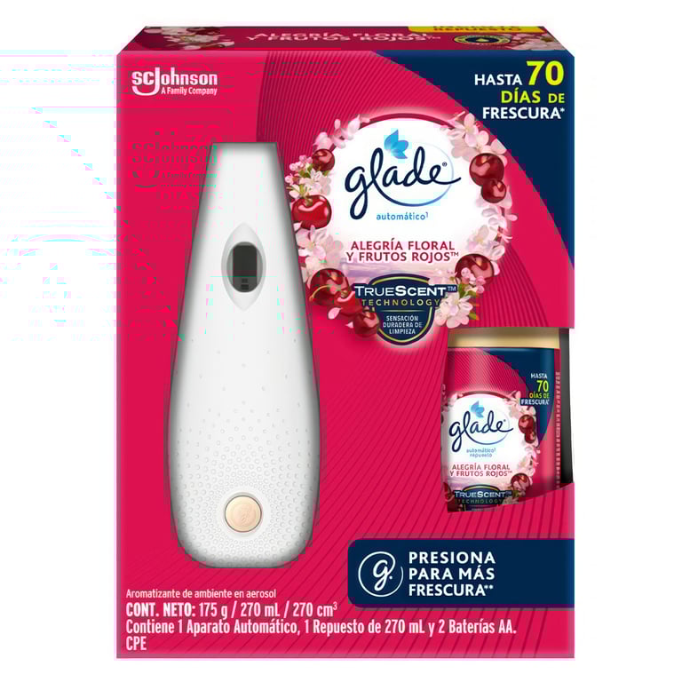 Aromatizador Automático Floral Frutos Rojos Glade GLADE | falabella.com