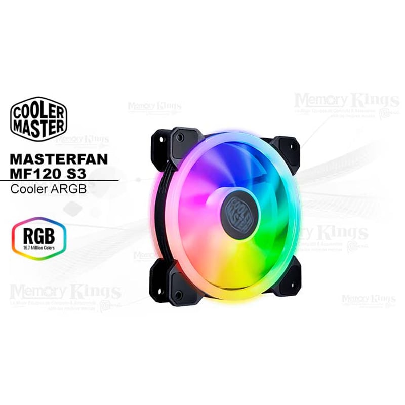 COOLER CASE 120MM COOLER MASTER MF120 S3 ARGB COOLER MASTER | falabella.com