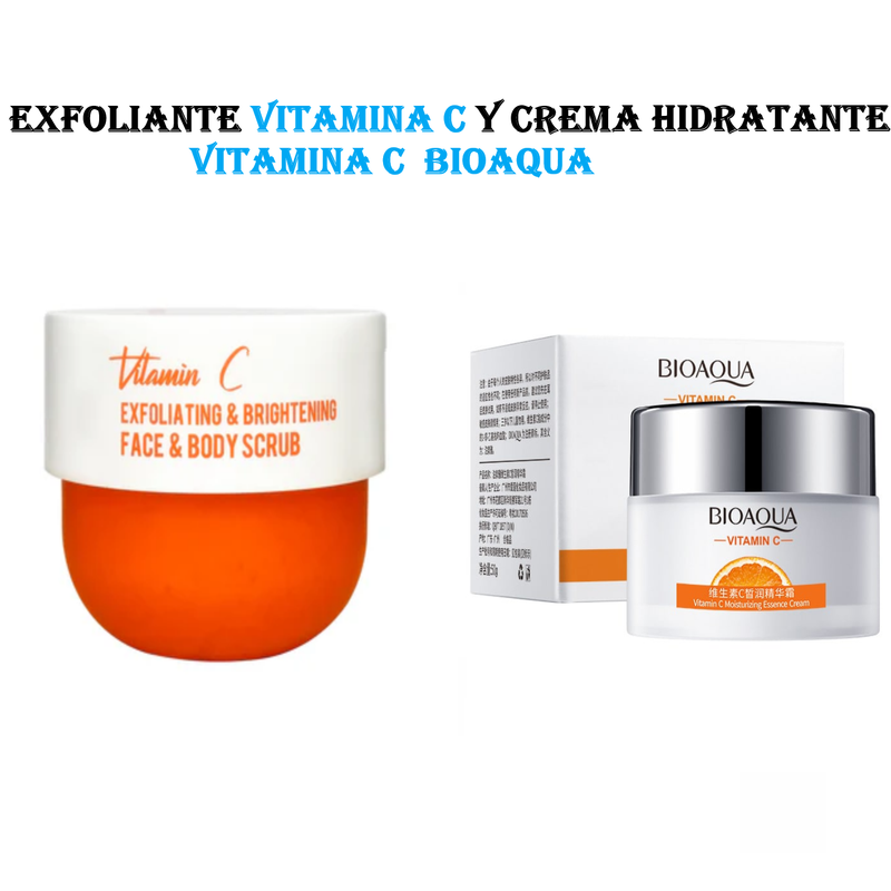 Exfoliante Iluminador Vitamina C y CREMA HIDRATANTE VITAMINA C BIOAQUA BIOAQUA | falabella.com