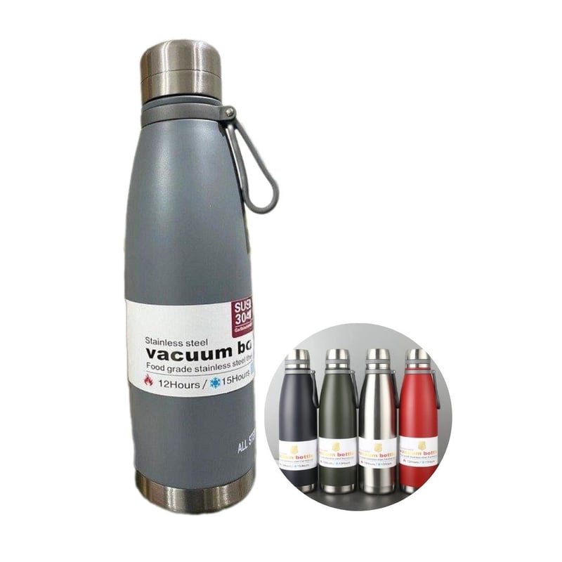 Botella Térmica De Acero Inoxidable Color Gris - 1Lt IMPORTADO MC ...