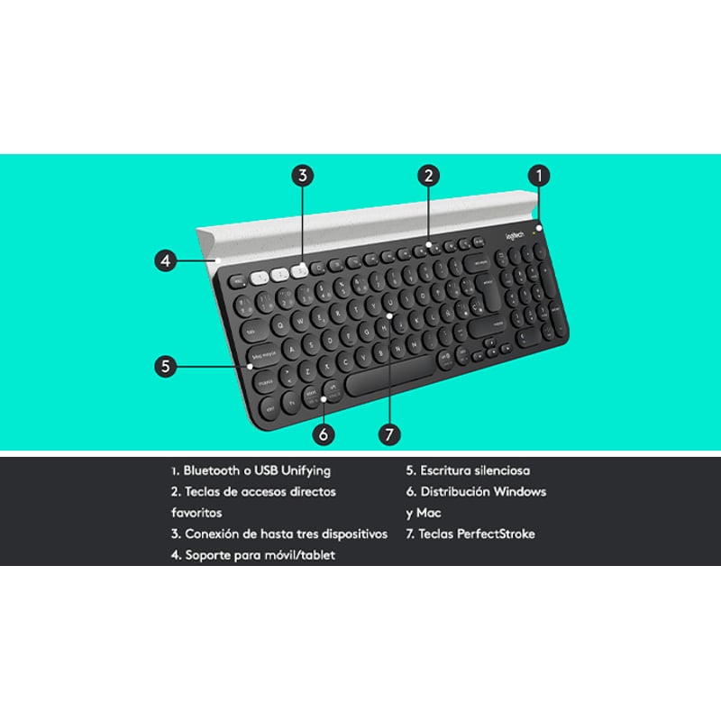 TECLADO LOGITECH MULTI -DEVICE K780 WIRELES LOGITECH | falabella.com