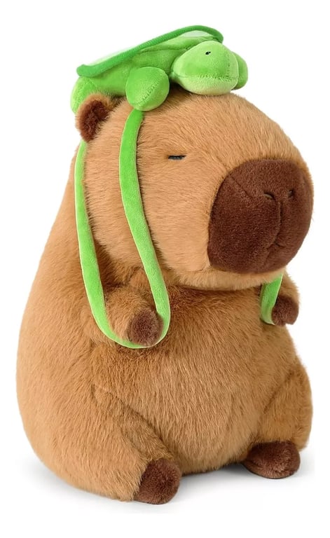 CAPIBARA CAPYBARA CON MOCHILA TORTUGA KAWAII 30CM IMPORTADO XCLUSIVE ...