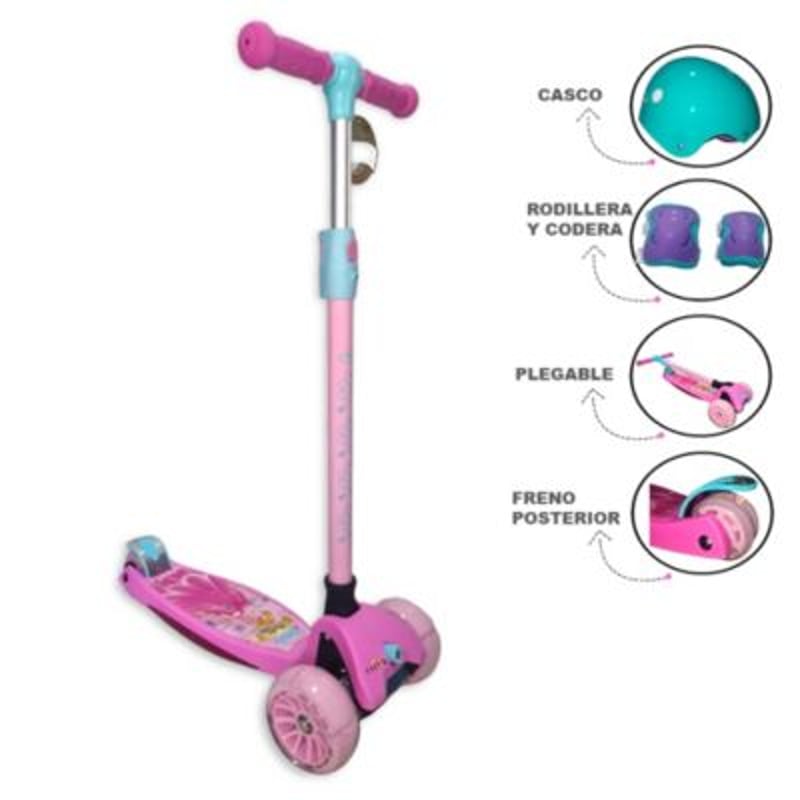 Scooter Plegable para Niños «LINTERNITA» Pink OKA | falabella.com