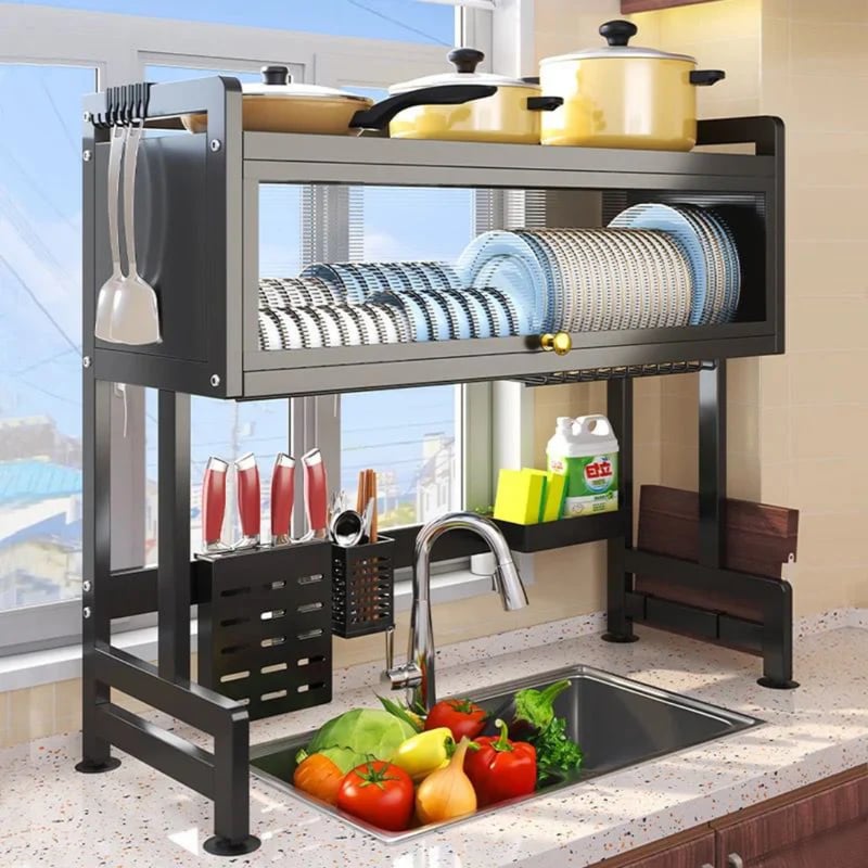 Escurridor Organizador de platos 2 nivel con tapa 85 cm - N OEM ...