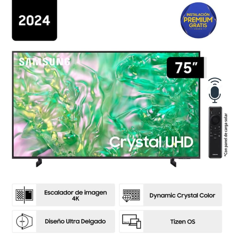 Televisor Samsung LED Smart TV 75 Crystal UHD 4K- UN75DU8000GXPE ...