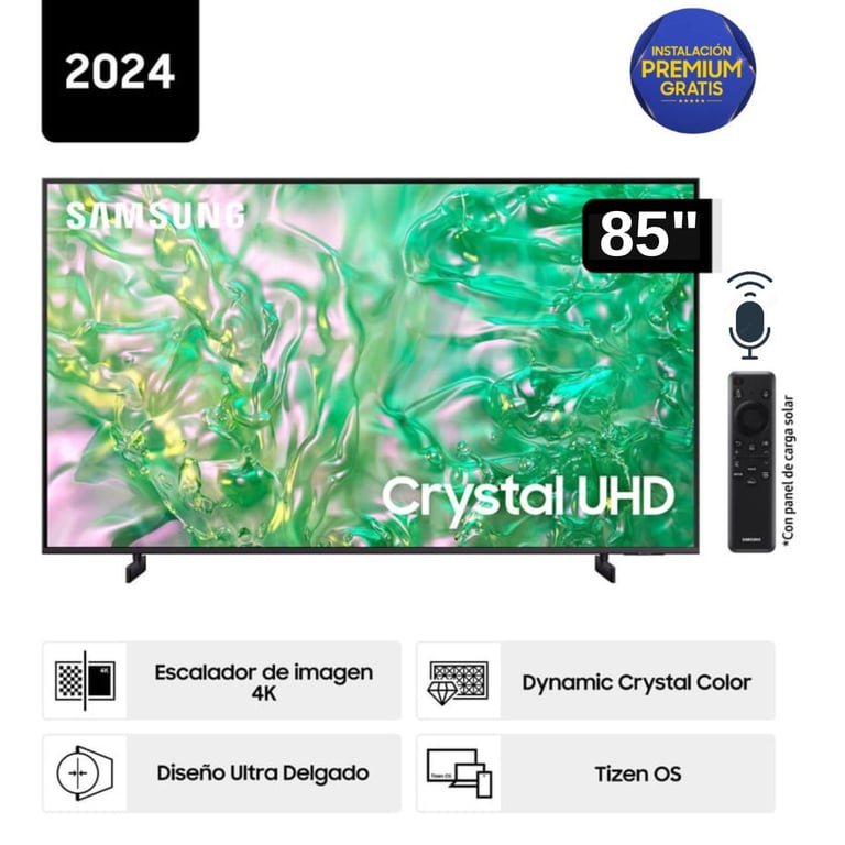 Televisor Samsung LED Smart TV 85 Crystal UHD 4K- UN85DU8000GXPE ...