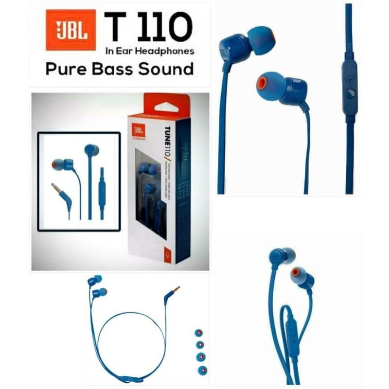 Audífonos Jbl T110 Azul In-Ear Con Micrófono JBL | falabella.com