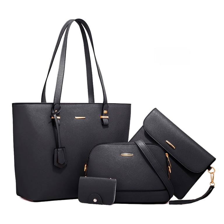 Juego de Carteras Bolsos 4 Piezas Elegante Negro CA4 KELLER | falabella.com