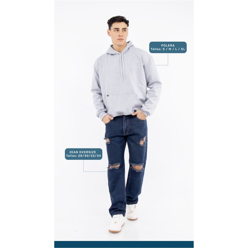 POLERA OVERSIZE URBANA CON CAPUCHA GENERICO | falabella.com