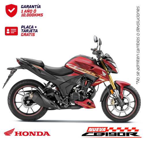 MOTOCICLETA CB190R 2.0 189cc NUEVO MODELO ROJO HONDA | falabella.com