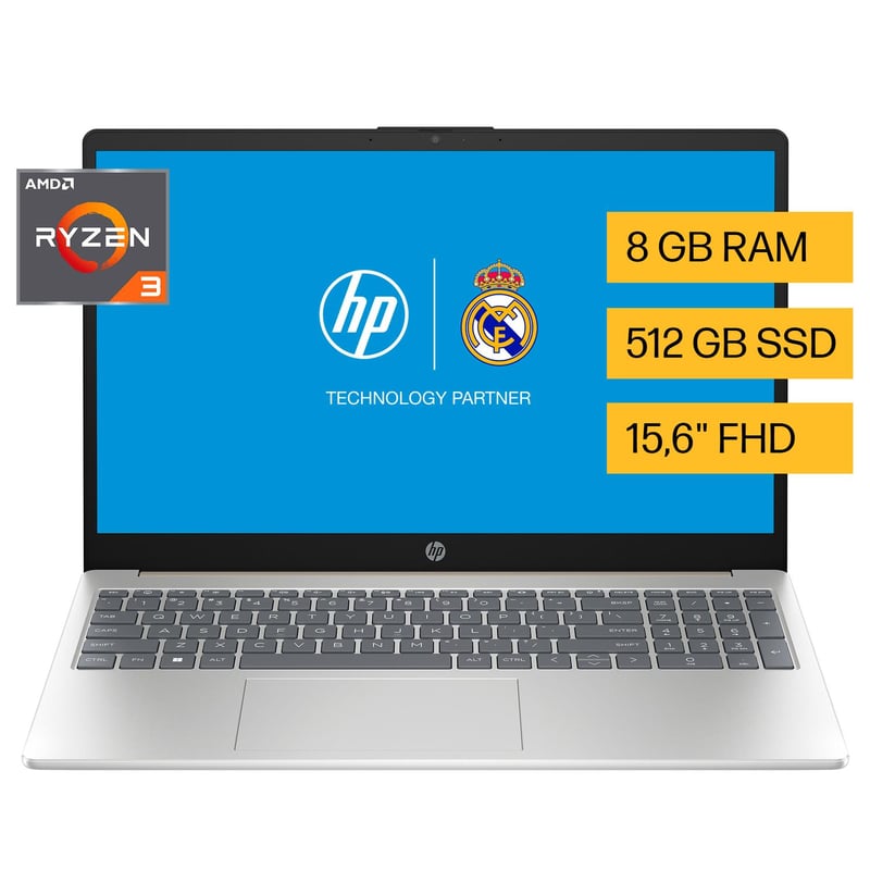 Laptop HP 15-fc0043la R3-7320U RAM 8GB 512GB SSD Win11 HP | falabella.com