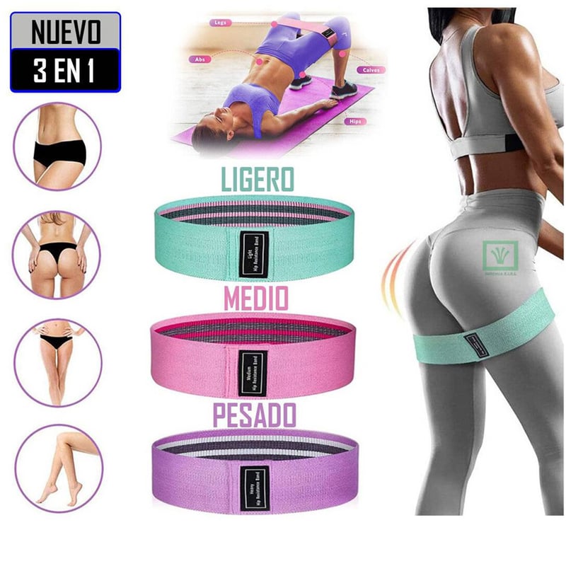 Bandas Elásticas de Tela 3 Niveles Resistencia GENERICO | falabella.com