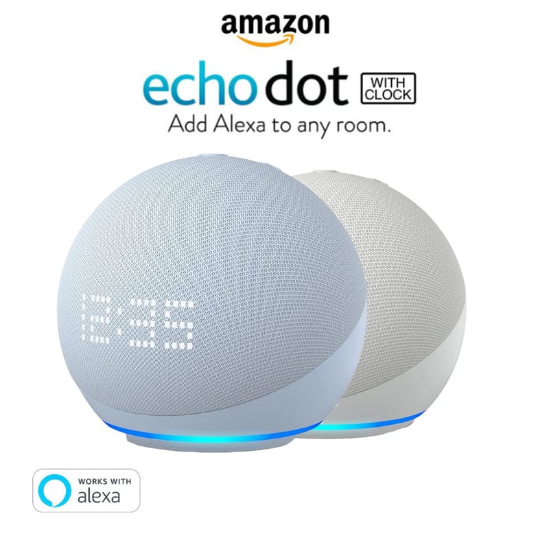 AMAZON ECHO DOT CON RELOJ 5TA GENERACIÓN PARLANTE SMART ALEXA AZUL ...
