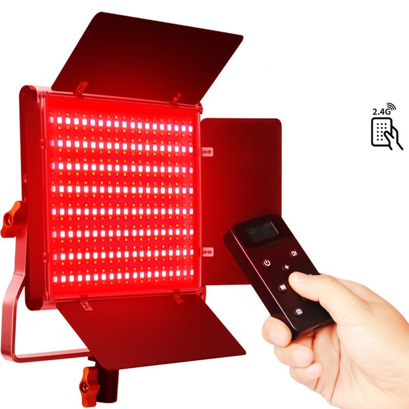 Reflector Para Video Fotografia Rgb De 480 led control y fuente ...