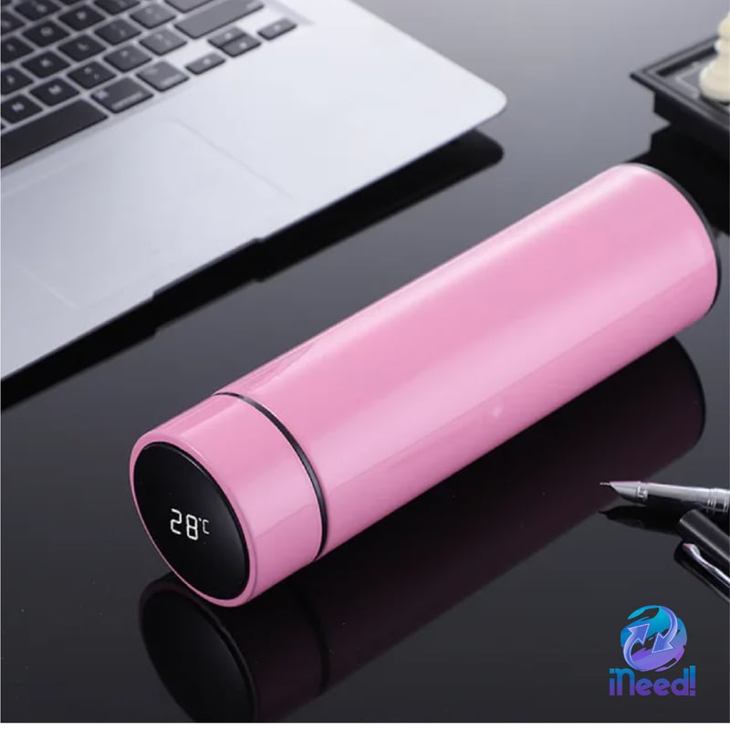 Termo Digital Medidor de Temperatura Táctil 500ml Rosa GENERICO ...