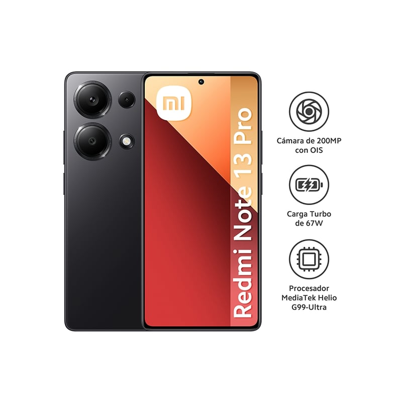 Celular Xiaomi Redmi Note13 Pro 8GB 256GB Negro XIAOMI | falabella.com