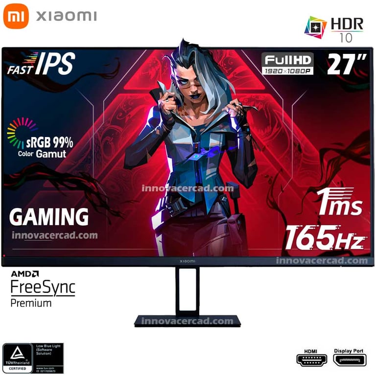 Monitor Xiaomi G27I 27 FHD IPS 165hz 1ms HDR10 AMD FreeSync Premium ...