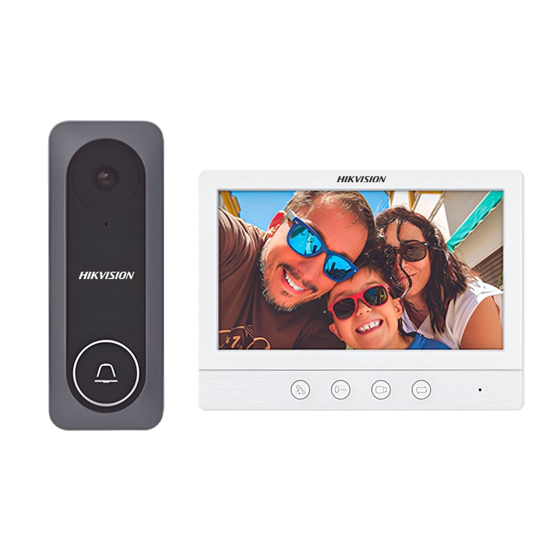 INTERCOMUNICADOR VIDEOPORTERO ANALOGICO HD DS-KIS212 LCD 7 HIKVISION ...