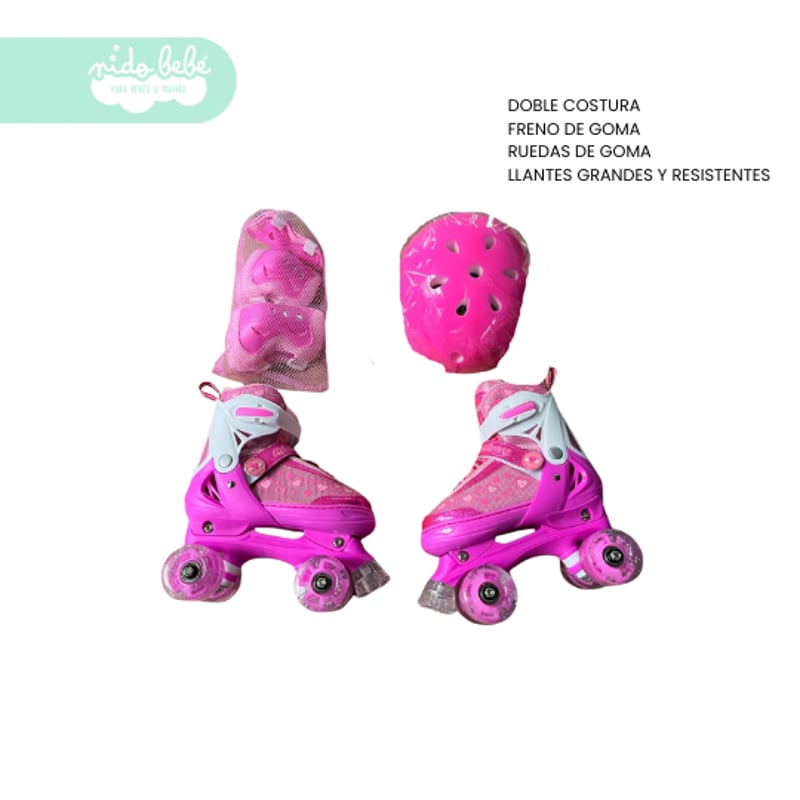 PATIN 4 RUEDAS OXIE ROSA TALLA S 31-34 OXIEPRO | falabella.com