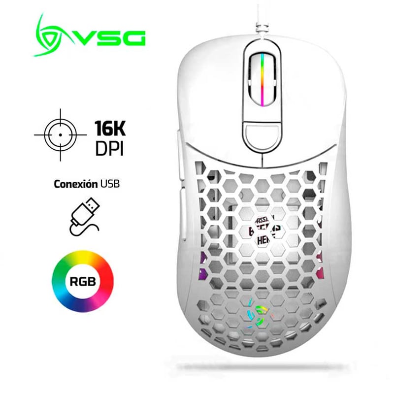Mouse VSG AQUILA AIR Mate 16, 000 Dpi Rgb Blanco VSG | falabella.com