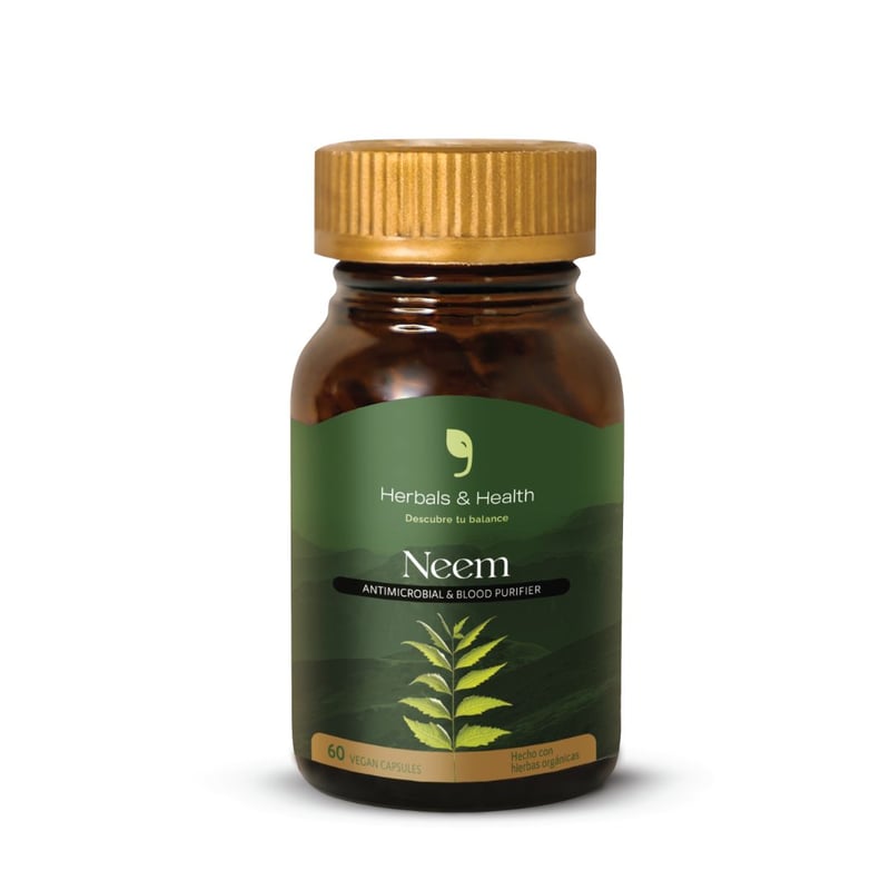 Neem frasco 60 capsulas 500 mg HERBALS AND HEALTH | falabella.com
