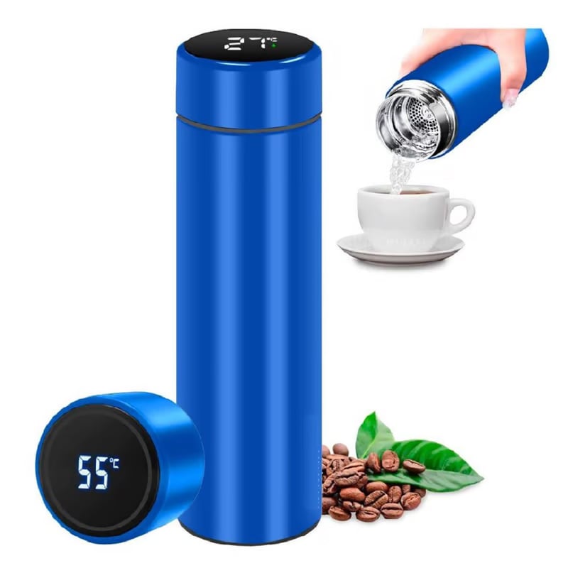 Termo Digital con Tapa Tactil para Medir Temperatura Azul GENERICO ...