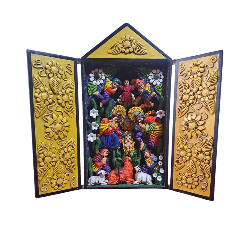 Retablo Ayacuchano Dorado ACHALLAY ARTESANIA DE BARRO | falabella.com