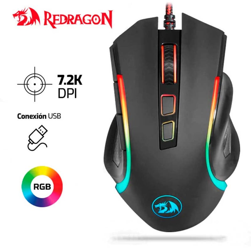 Mouse Redragon GRIFFIN M607 7,200 Dpi Rgb Negro REDRAGON | falabella.com